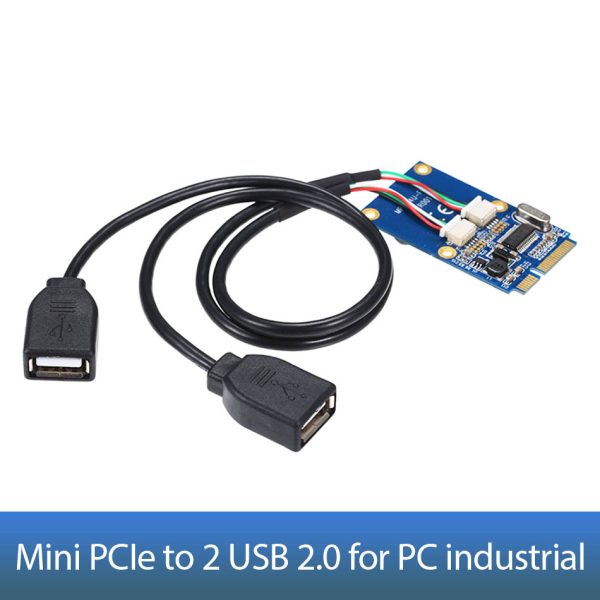Adapter Mini PCIe to 2 USB 2.0 cho PC công nghiệp