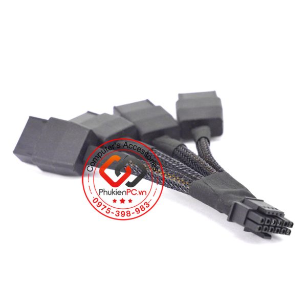 Cáp nguồn 4 8PIN to 16pin 12+4pin cho Nvidia RTX 4090 4080 3090