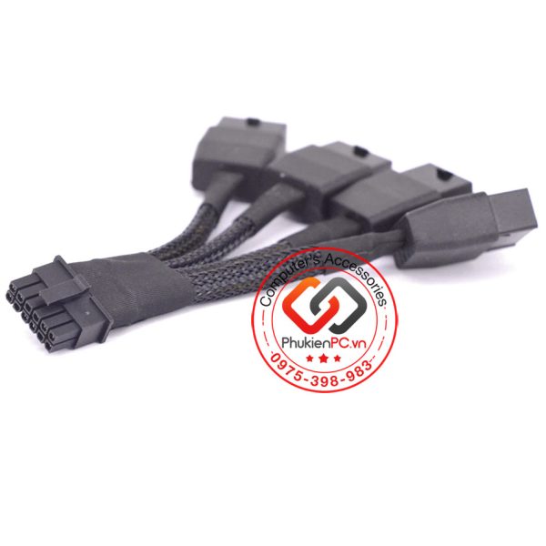 Cáp nguồn 4 8PIN to 16pin 12+4pin cho Nvidia RTX 4090 4080 3090