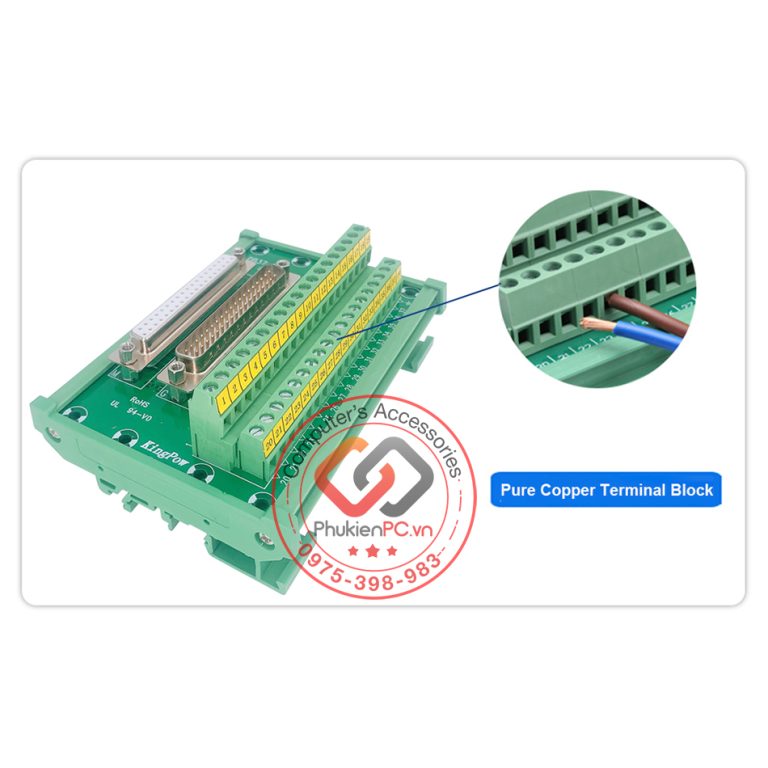 Đầu nối Dual Port DB37 Male Female Terminal Block chân Đực, chân Cái ...