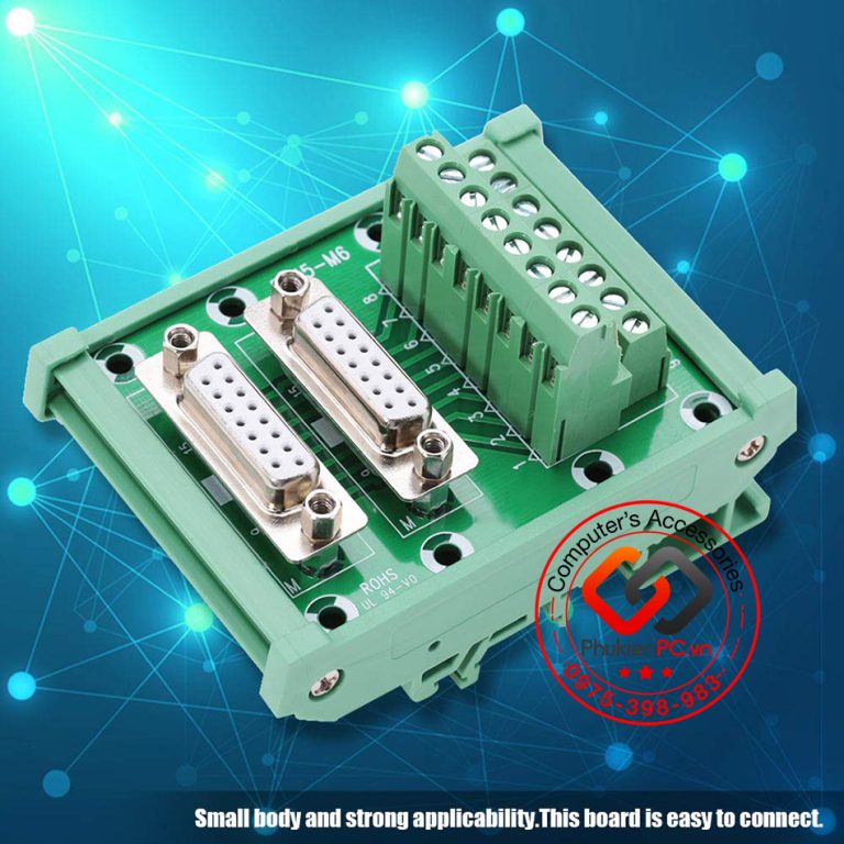 Đầu nối Dual Port DB15-M6 Female Terminal Block chân Cái vặn vít, cái ...