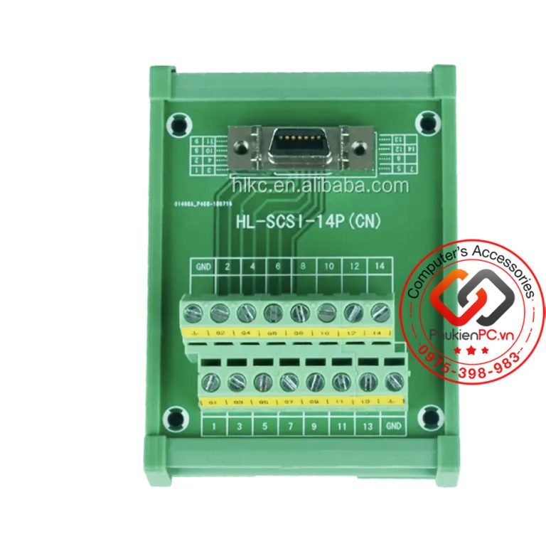 Đầu nối SCSI-14P Terminal Block Board cho Servo PLC cài thanh ray