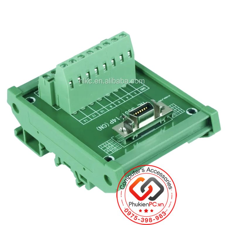 Đầu nối SCSI-14P Terminal Block Board cho Servo PLC cài thanh ray