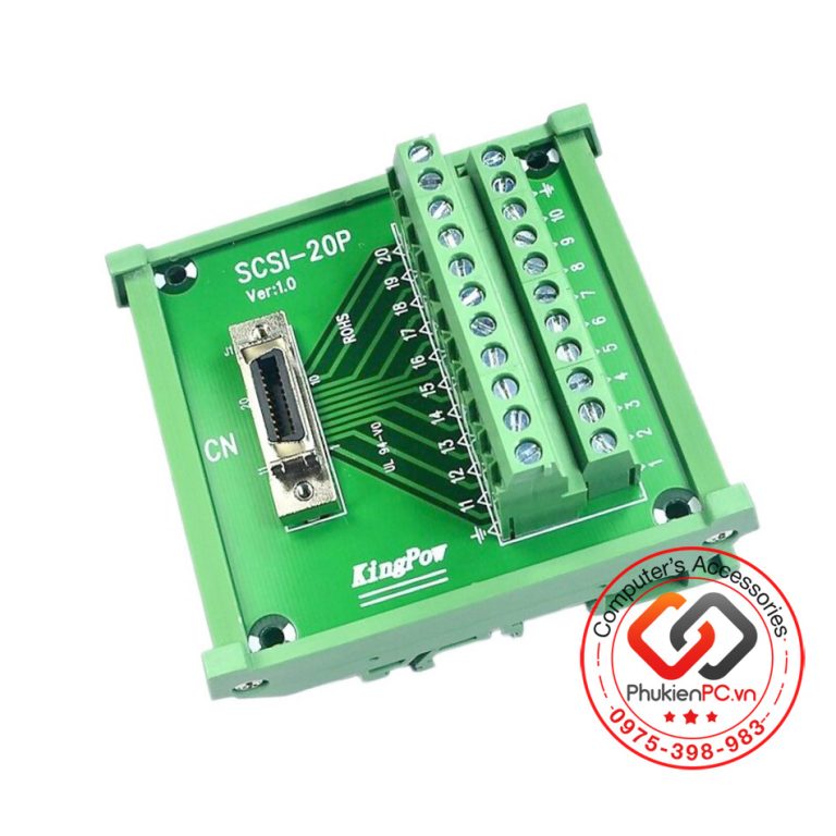 Đầu nối SCSI-20P Terminal Block Board cho Servo PLC cài thanh ray