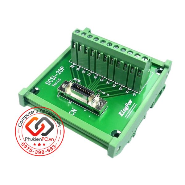 Đầu nối SCSI-20P Terminal Block Board cho Servo PLC cài thanh ray