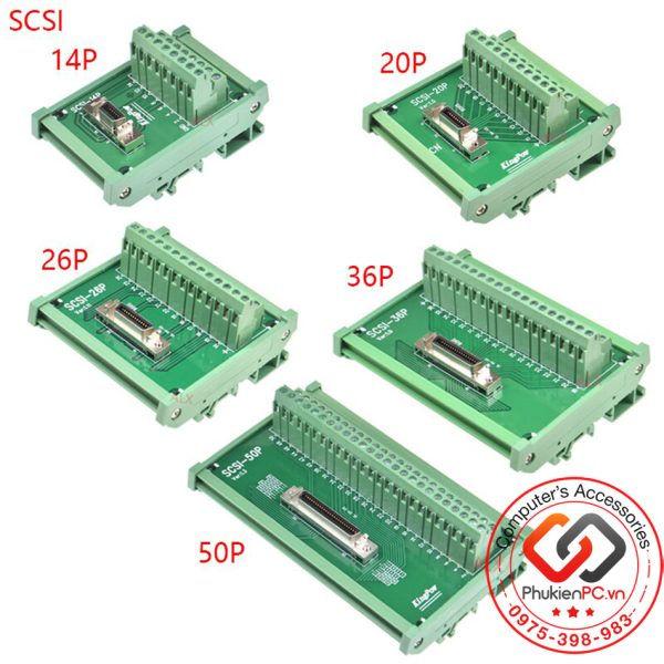 Đầu nối SCSI-36P Terminal Block Board cho Servo PLC cài thanh ray