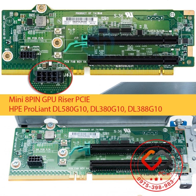 Dây cáp nguồn Mini 8Pin GPU to Dual 8PIN PCIE VGA HPE ProLiant DL580G10 ...