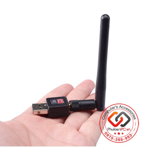 USB thu Wifi 150Mb anten rời 2Dbi cho máy tính bàn PC, Laptop