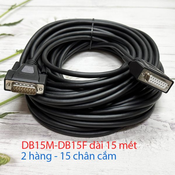 Cáp COM DSUB DB15 Male to Female dài 15M (loại 2 hàng)