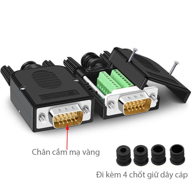 Đầu nối COM DB15 VGA 3+9 Male vặn vít HD-Link YL-SM02G-3+9M