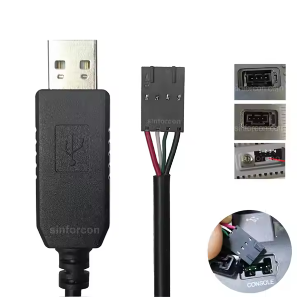 Cáp Console JW071A USB to 4Pin chip CP2102 cấu hình bộ định tuyến Aruba ...