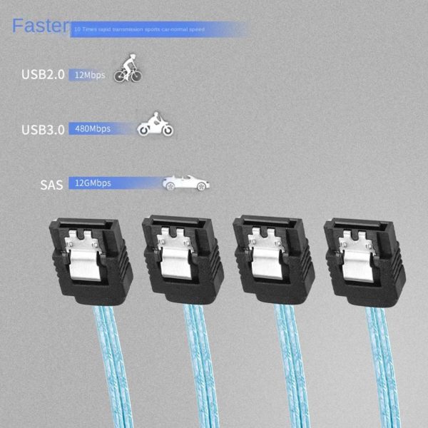 Mini Slim Line SAS 4.0 SFF-8654 4i 38pin Host to 4 SATA 3.0 7pin tốc độ 12 Gbps cho ổ cứng HDD ...