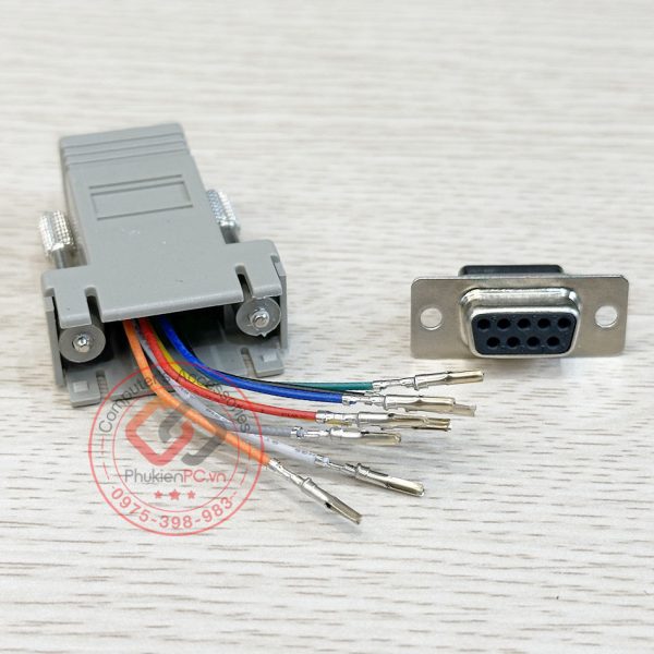 Đầu chuyển đổi DB9 Female to RJ45 Adapter Connector rs232 modular cab ...
