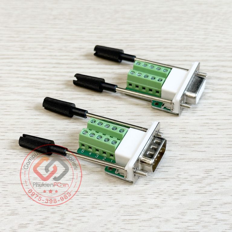 Đầu nối COM RS232 DB9 Female chân cái terminal không cần hàn YL-SM02G-9DF