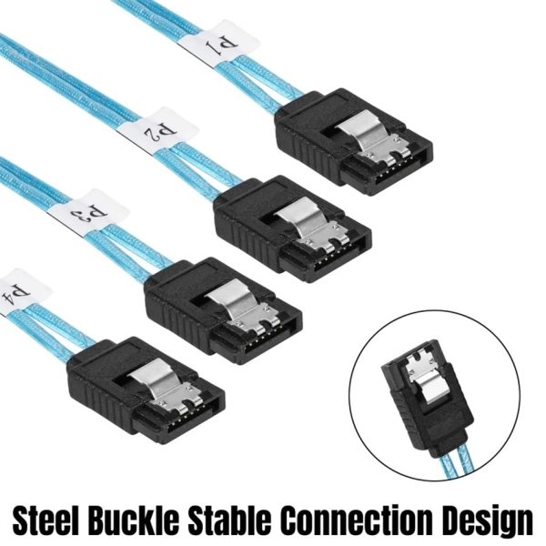 Cáp 4 cổng SATA to SATA tốc độ 5Gbps dài 0.5M 1M cho ổ cứng HDD SSD