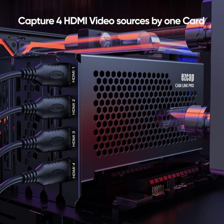Card PCIE x4 Capture 4 cổng HDMI song song 4K30 2K 60fps 1080P 120fps