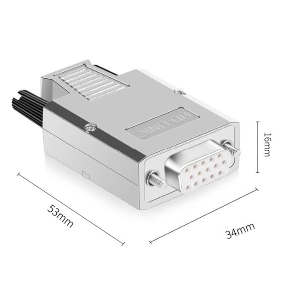Đầu nối COM DB15 VGA 3+9 Male Female vặn vít ốp kim loại HD-Link YL ...