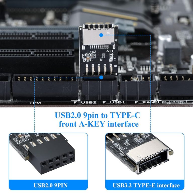 Adapter chuyển đổi 9Pin USB Header to Type E