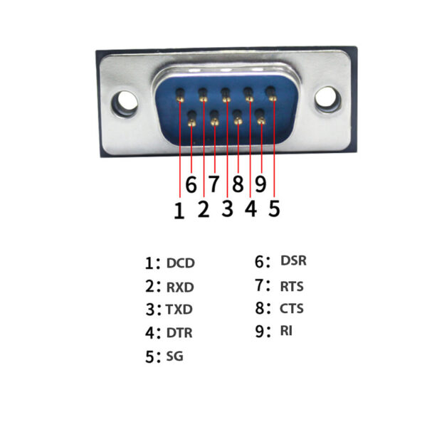 Cáp 9pin COM header 2.0mm to RS232 Male gắn PCI sau case