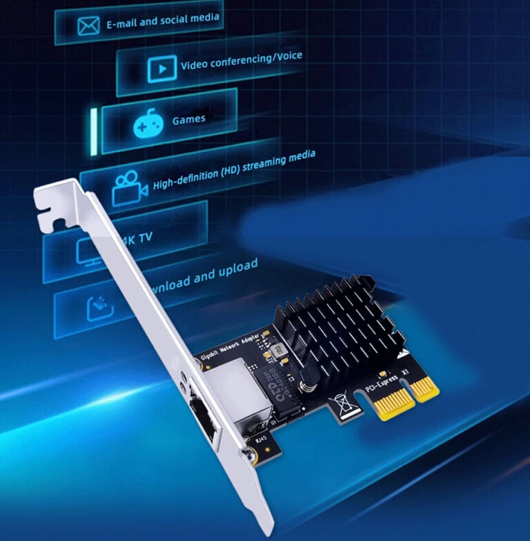 Card mạng PCIe to LAN Ethernet 1Gbps cho PC, máy tính đồng bộ MT SFF