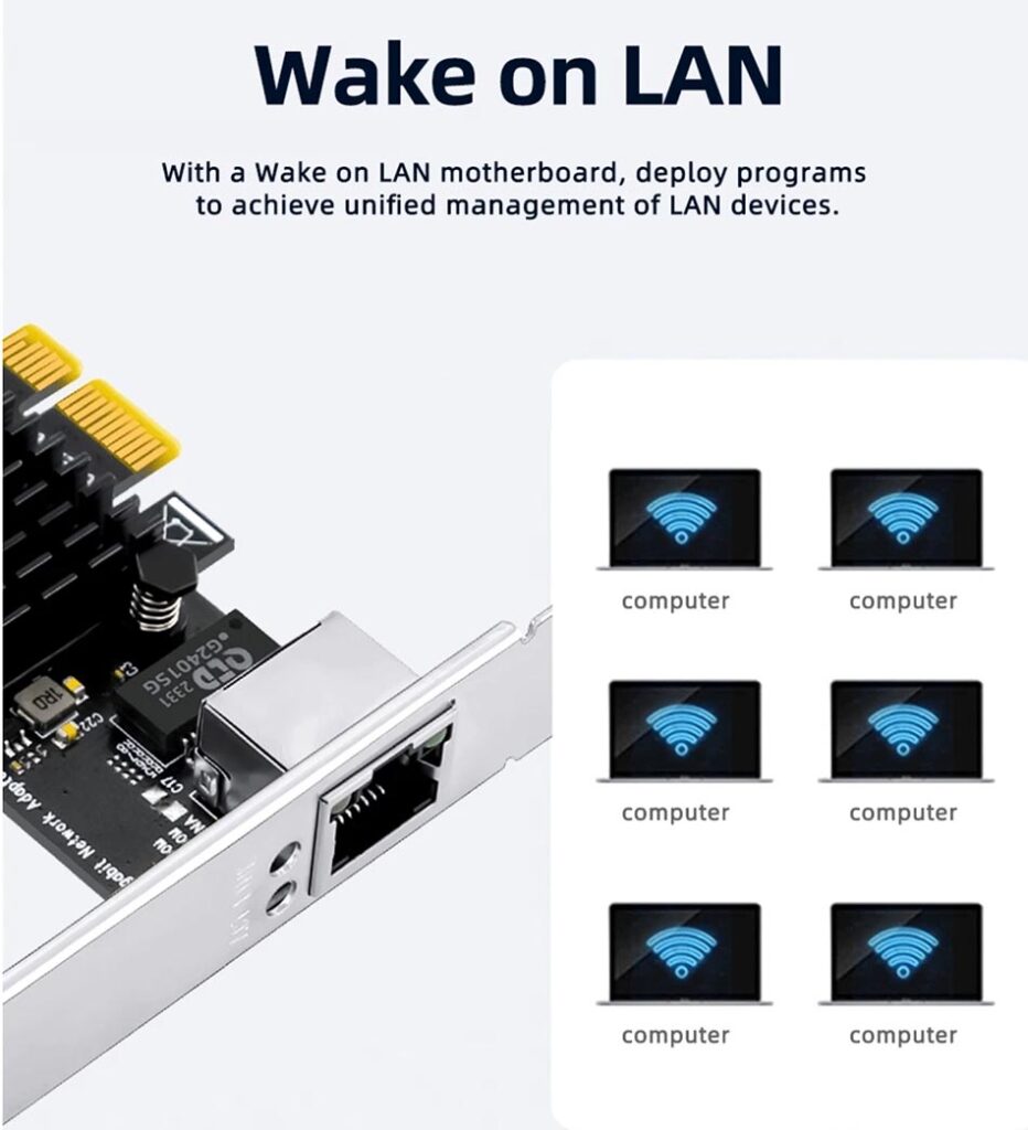 Card mạng PCIe to LAN Ethernet 1Gbps cho PC, máy tính đồng bộ MT SFF